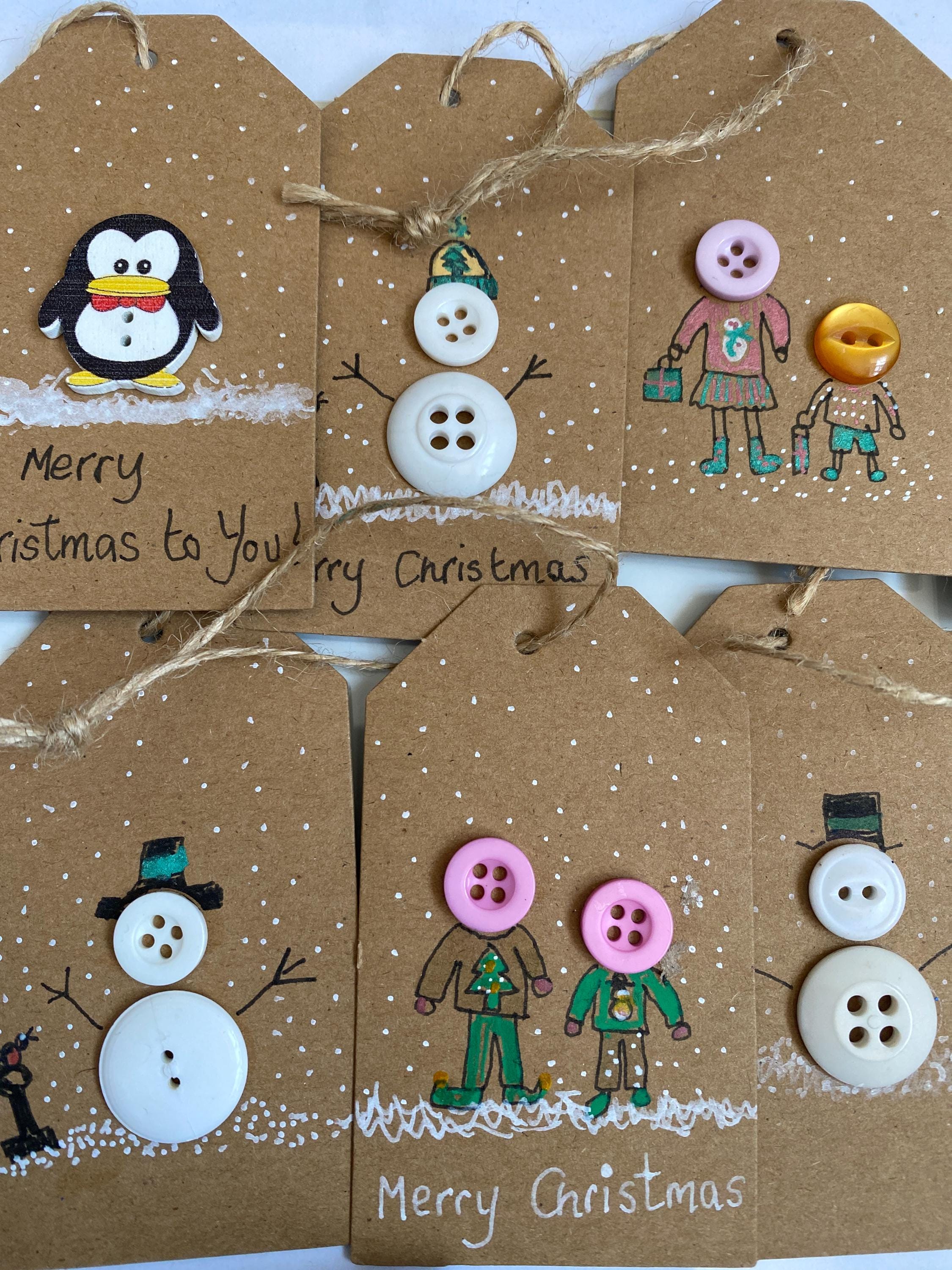 Unique Hand Crafted Christmas Gift Tags 10 in a Pack Selected at Random ...