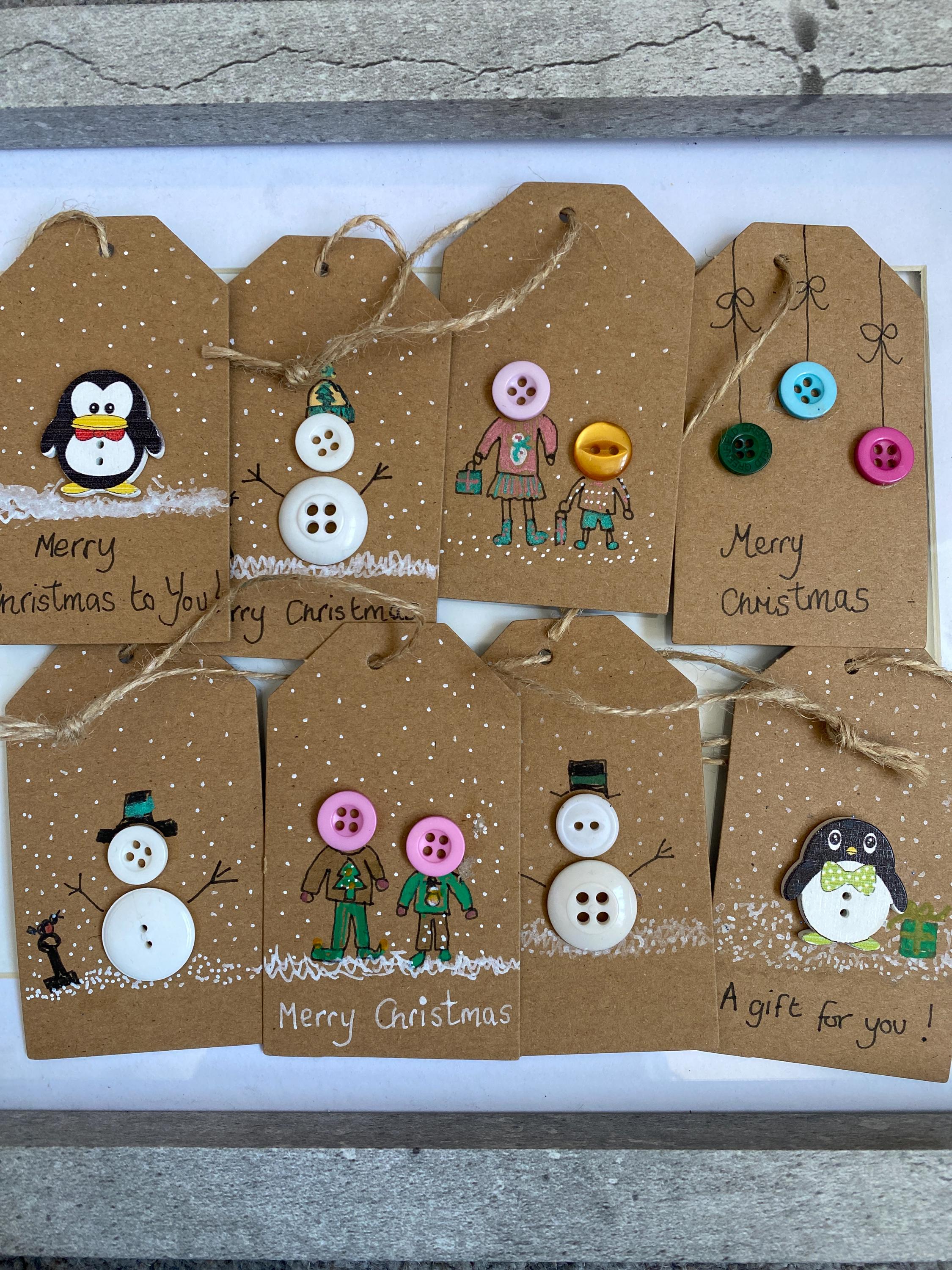 Unique Hand Crafted Christmas Gift Tags 10 in a Pack Selected at Random ...