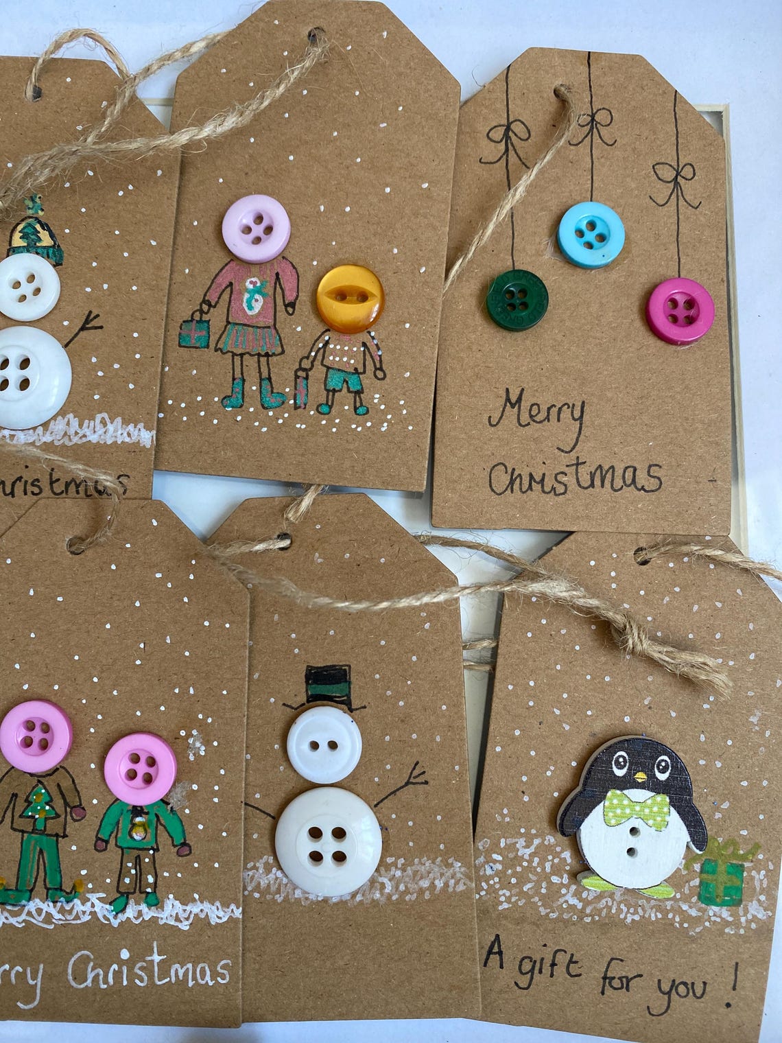 Unique Hand Crafted Christmas Gift Tags 10 in a Pack Selected at Random ...