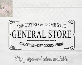 General Store Decal - Etsy