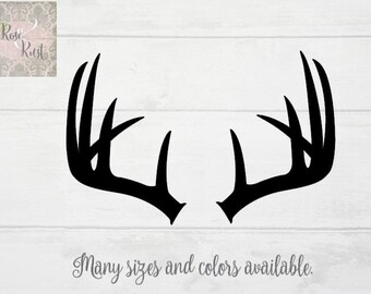 Deer Antler Decal | Etsy