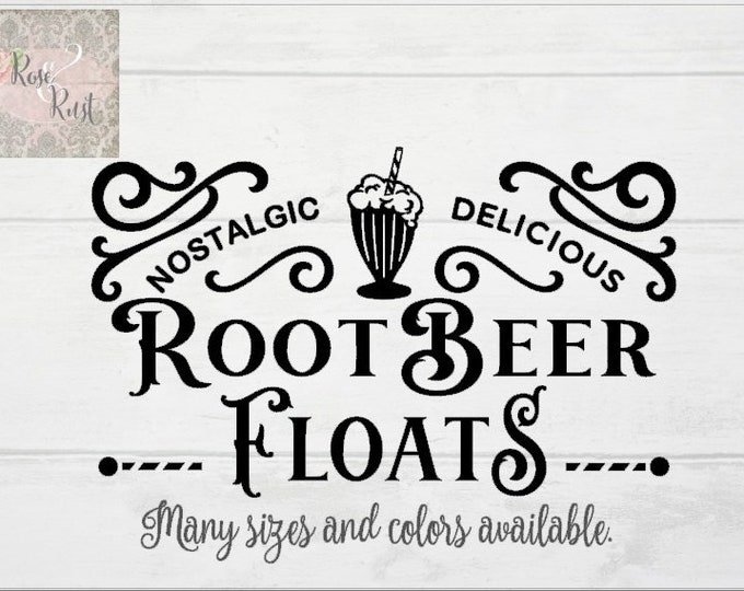Root Beer Float Decal Root Beer Float Sign Diy Soda Shop Etsy