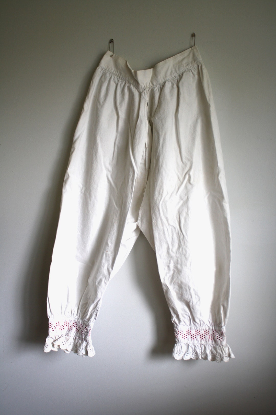 Victorian White Cotton Bloomers Antique Undergarments Vintage 1890s ...