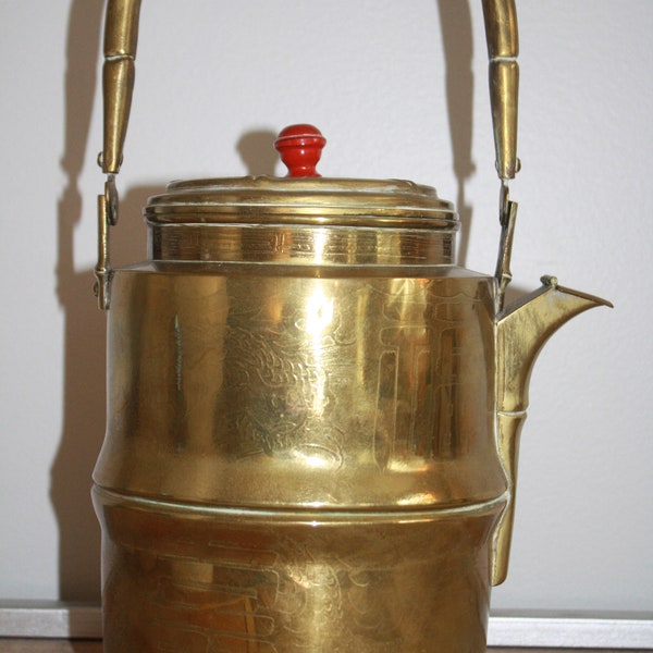 Antique Chinese Brass Teapot - Etsy