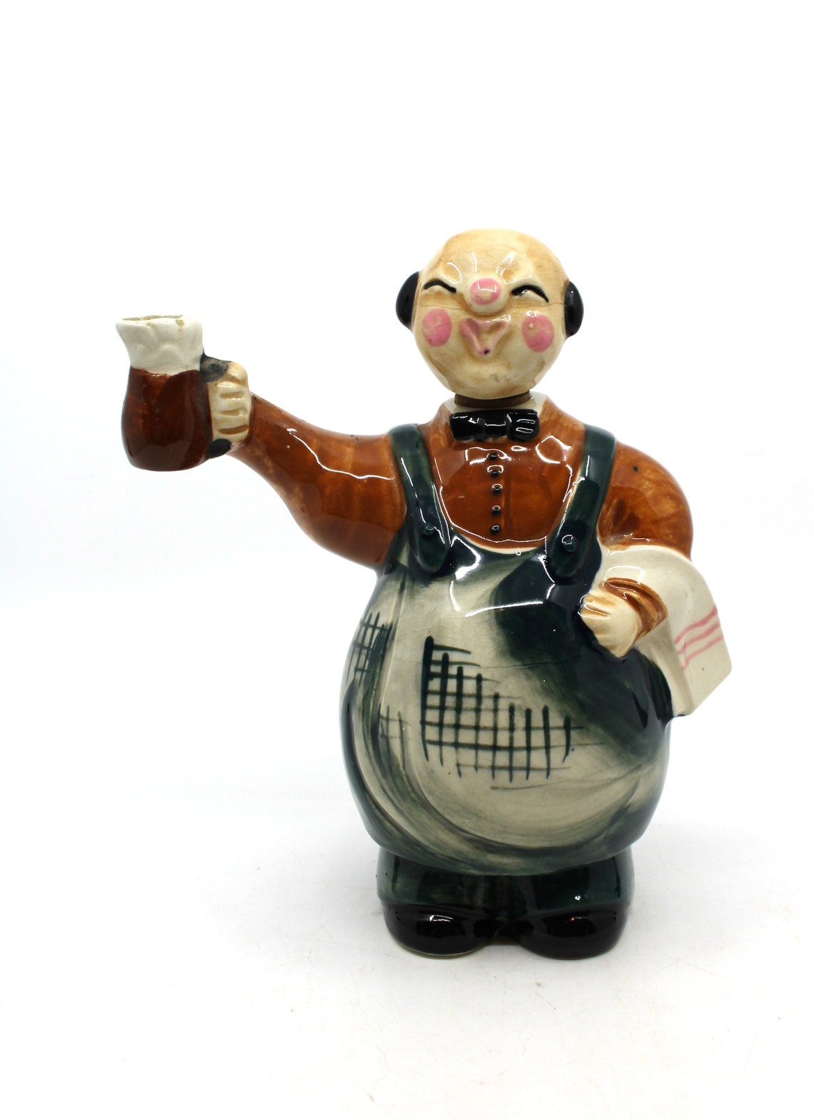 Vintage Hand Decorated Shafford Japan Pottery Ceramic Jolly Bartender ...