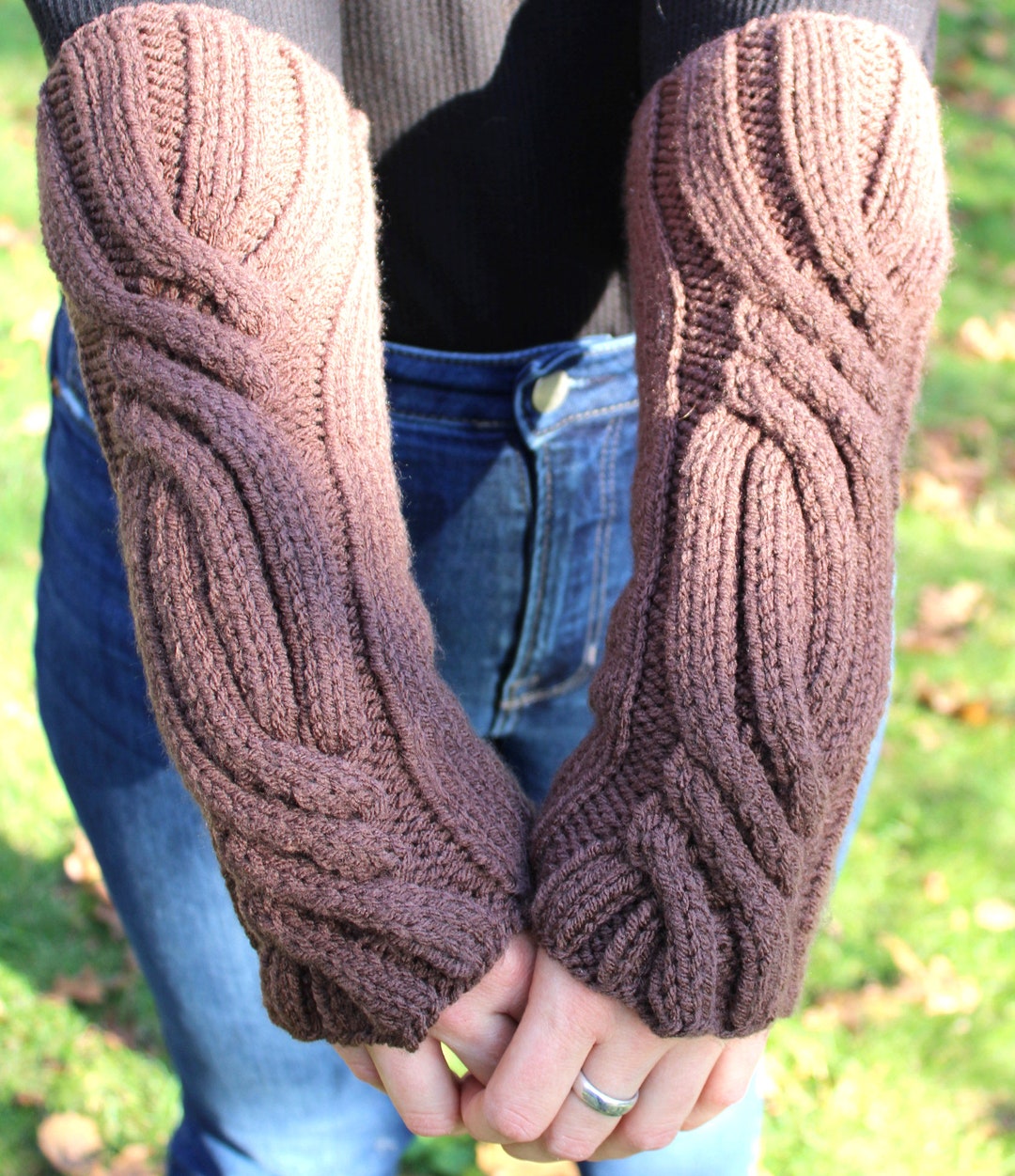Wood Garlic Gauntlets - Fingerless Gloves, Fingerless Mitts, Hand ...