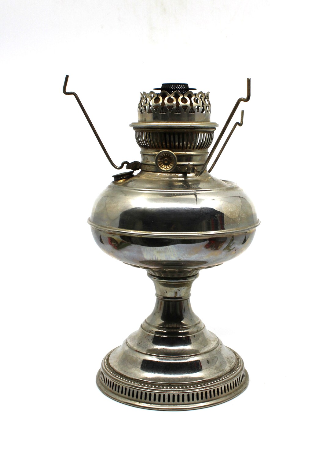 Antique RAYO Nickel Plated Kerosene Oil LAMP C1905 USA Hurricane ...