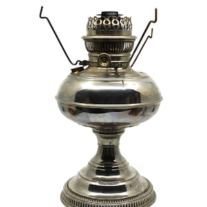 Antique RAYO Nickel Plated Kerosene Oil LAMP C1905 USA Hurricane ...