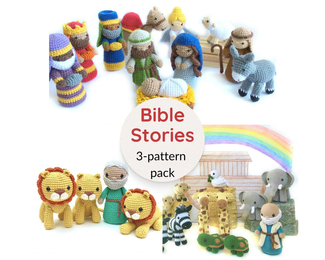 Crochet Bible Stories Pattern: Nativity, Noah's Ark, Daniel and Lions ...