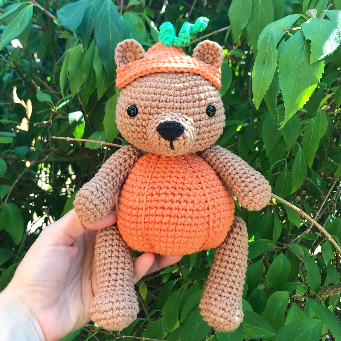 Crochet Pumpkin Bear Pattern Halloween Crochet Pattern - Etsy