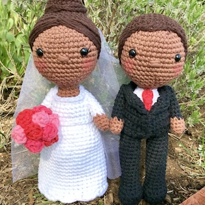 Bride and Groom Crochet Pattern, Crochet Wedding Pattern, Amigurumi ...