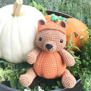 Crochet Pumpkin Bear Pattern, Halloween Crochet Pattern, Amigurumi Bear ...