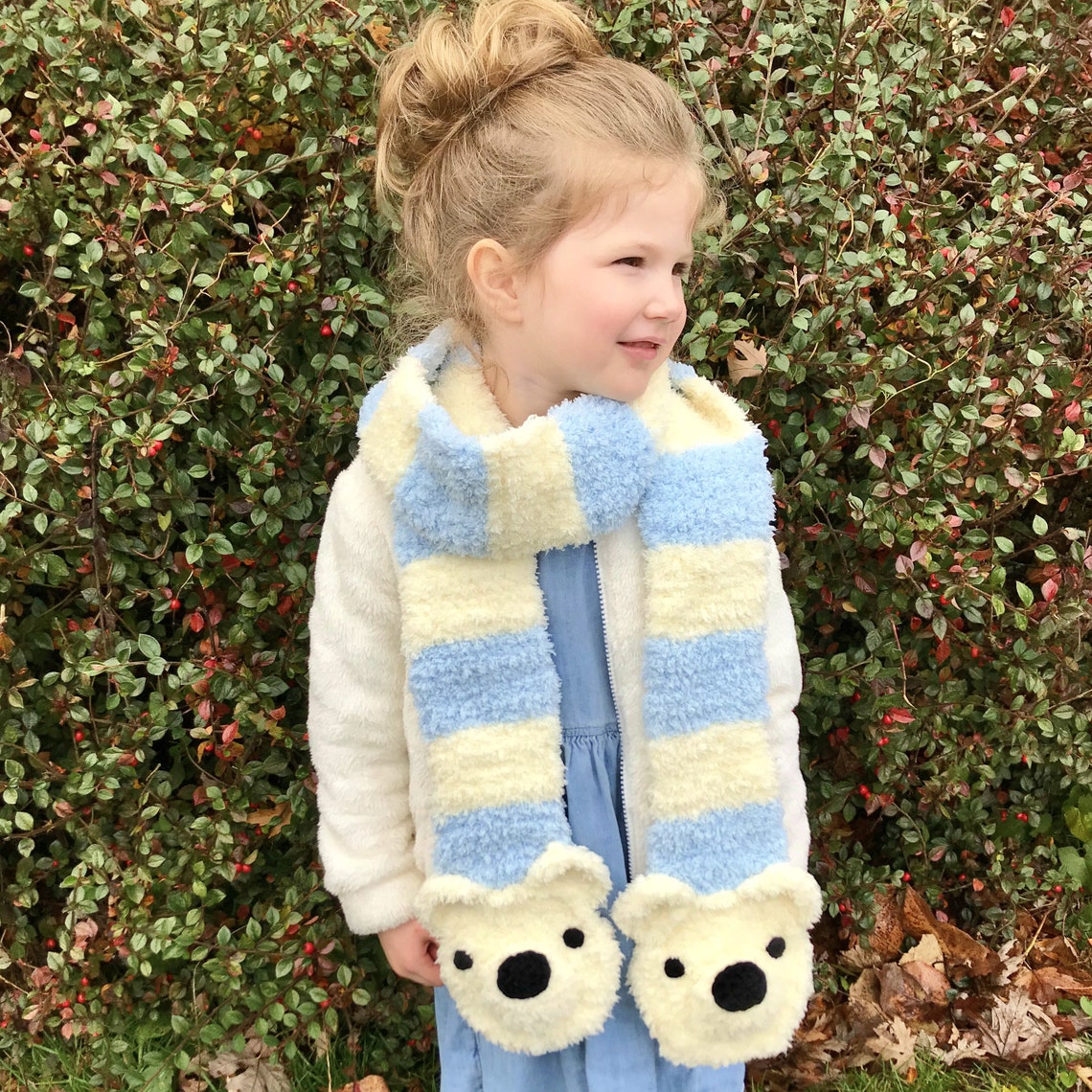 Crochet Kids' Scarf Pattern Crochet Kids' Polar Bear - Etsy