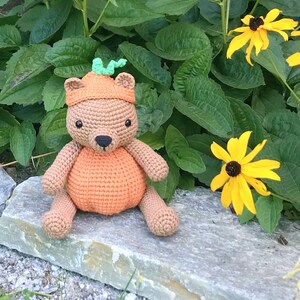 Crochet Pumpkin Bear Pattern, Halloween Crochet Pattern, Amigurumi Bear ...