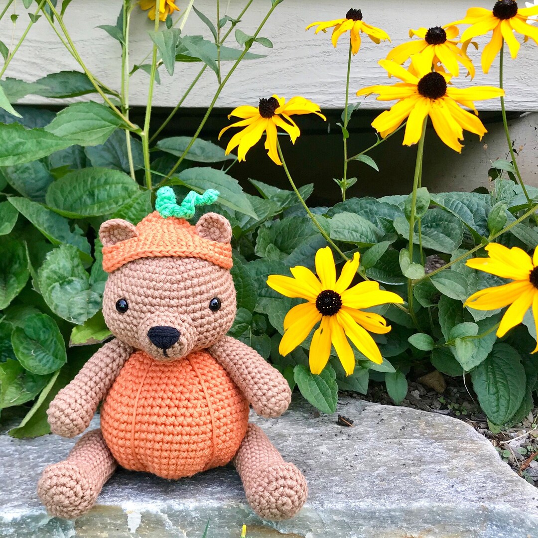 Crochet Pumpkin Bear Pattern, Halloween Crochet Pattern, Amigurumi Bear ...