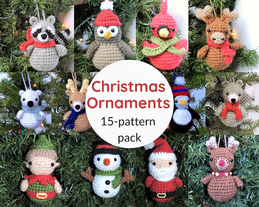 Crochet Christmas Ornament Patterns: Amigurumi Christmas Set (PDF ...
