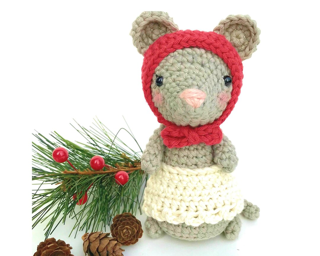Crochet Christmas Mouse Pattern: Amigurumi Miss Millie Mouse (PDF ...
