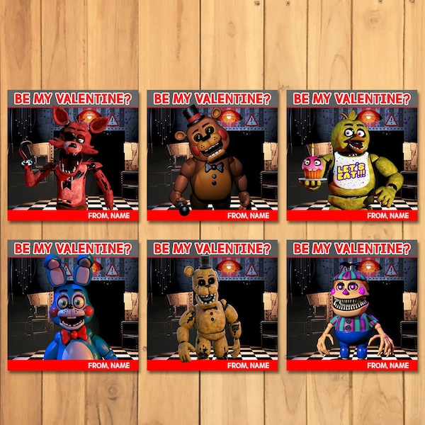Five Nights at Freddys Valentines Day Cards - Etsy