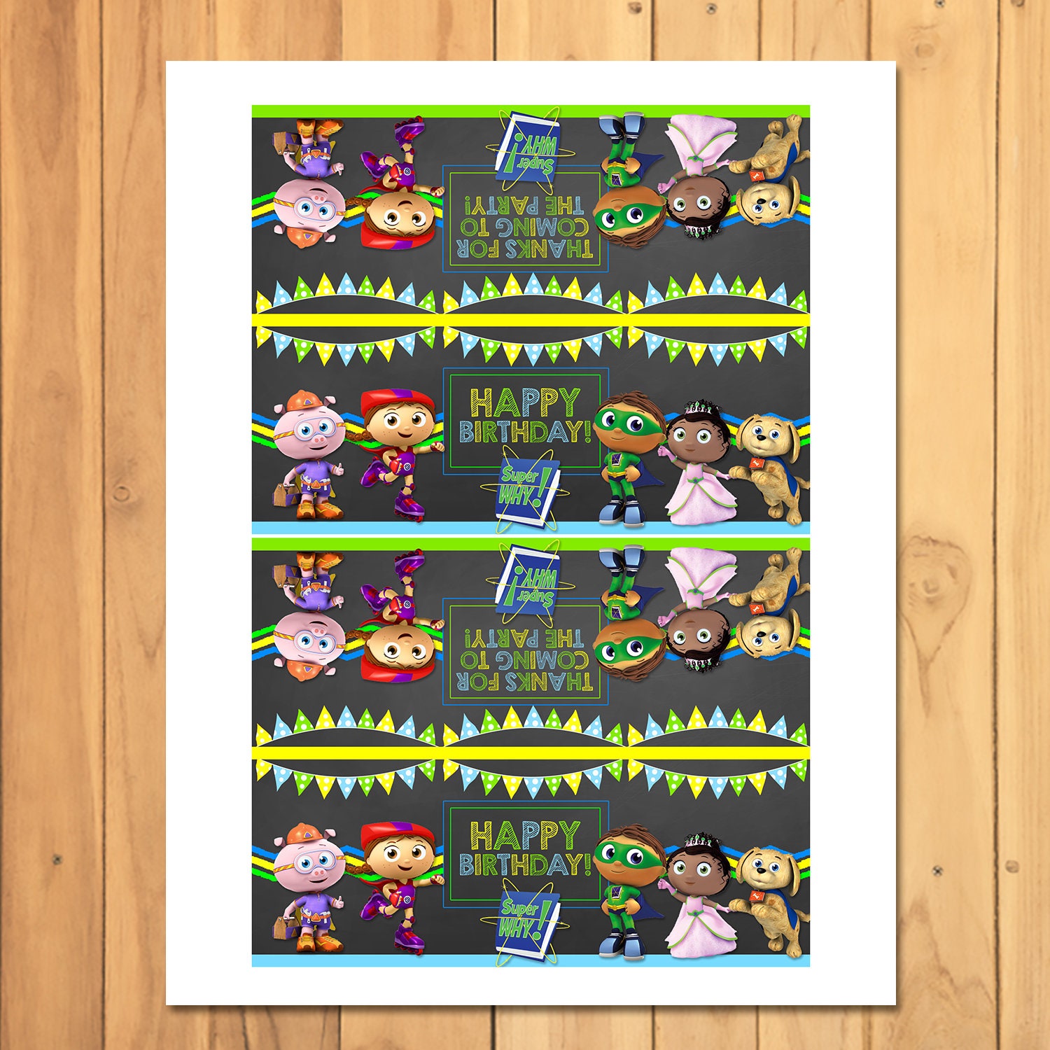 Super Why Candy Bag Topper * Super Why Birthday * Super Why Printables ...