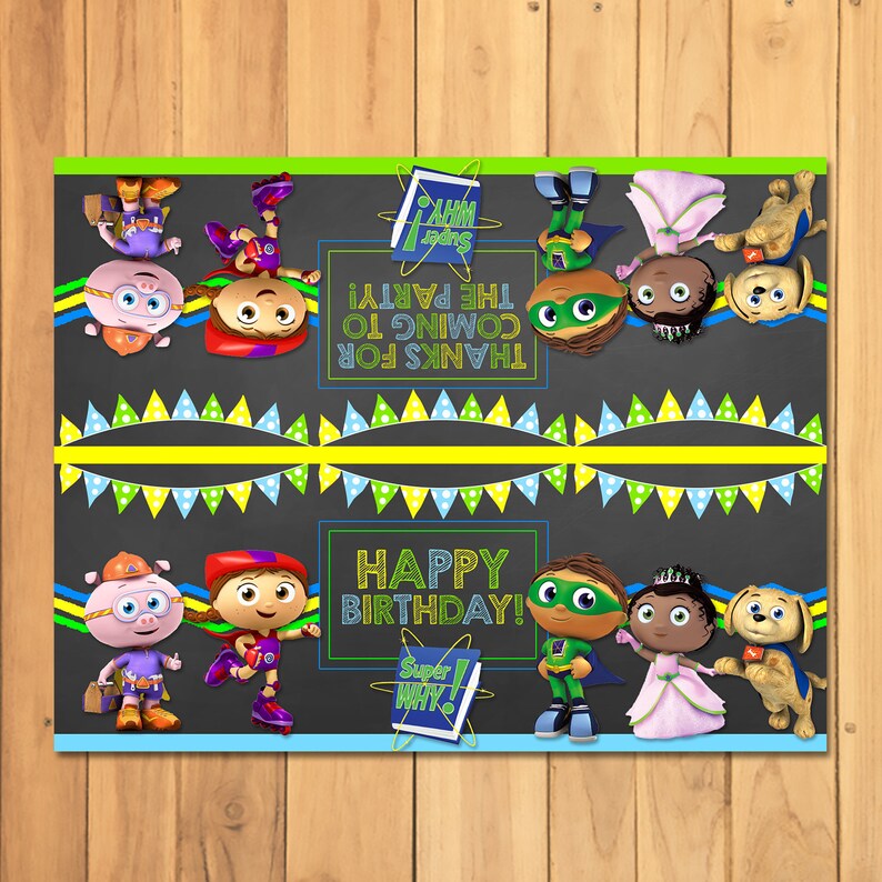 Super Why Candy Bag Topper * Super Why Birthday * Super Why Printables ...