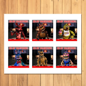 Five Nights at Freddy's Valentine's Day Cards * FNAF School Valentines ...