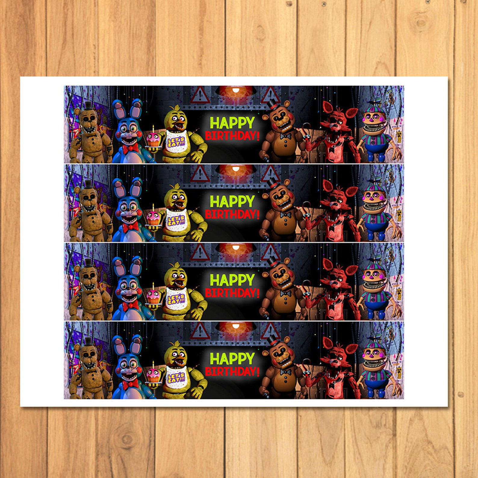 Five Nights at Freddy's Drink Labels - FNAF Birthday Party - 5 Nights ...