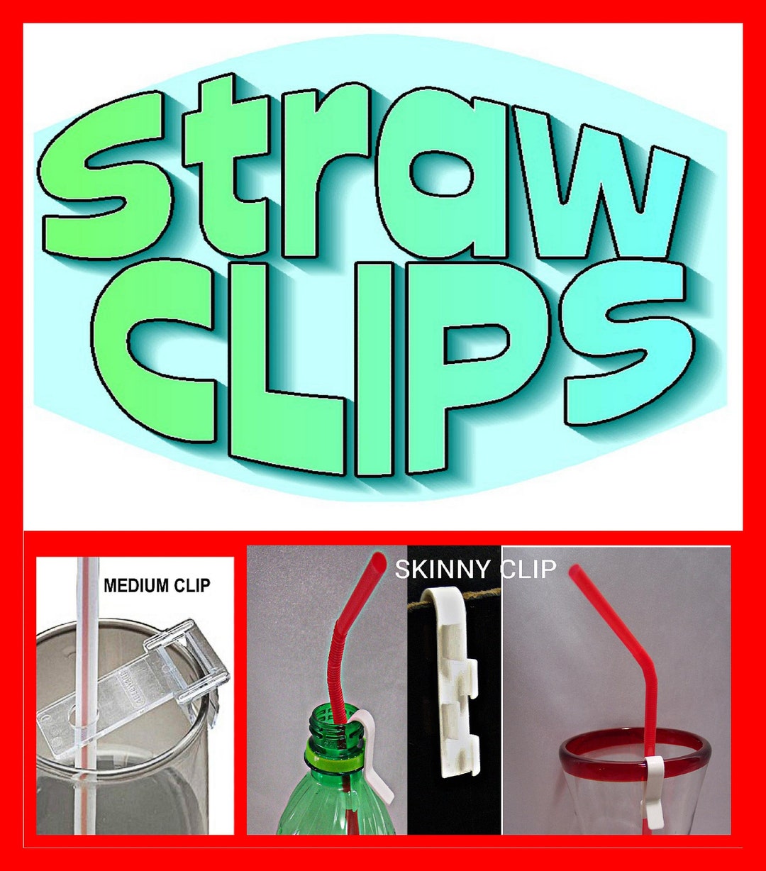 STRAW CLIPS - Hold Straws to Glass or Bottle, Mobility Aids, Caregiver ...