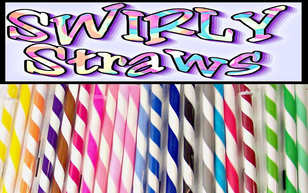 SWIRLY STRAWS 7, 9 & 11 CLEARANCE 5 Straws Per - Etsy