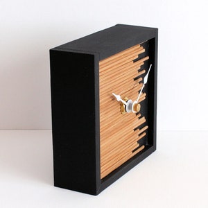 Bamboo and Wood Desk Clock Modern Minimalist Table Clock - Etsy