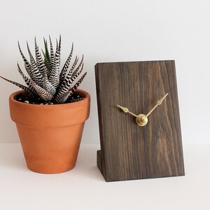 Minimalist Wood Desk Clock Rustic Shelf Clock With Numbers - Etsy