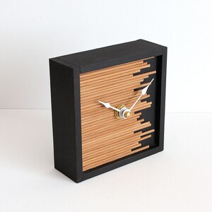 Bamboo and Wood Desk Clock Modern Minimalist Table Clock - Etsy