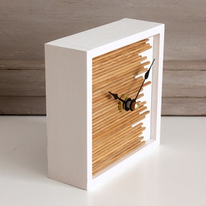Bamboo and Wood Desk Clock, Modern Minimalist Boho Table Clock - Etsy