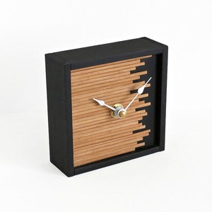 Bamboo and Wood Desk Clock, Modern Minimalist Boho Table Clock - Etsy