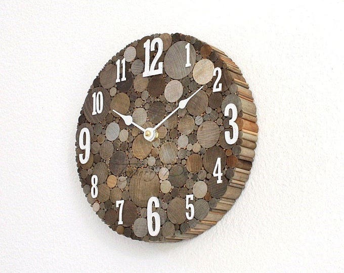 Rustic Wood Wall Clock Unique Home Decor Farmhouse Style - Etsy