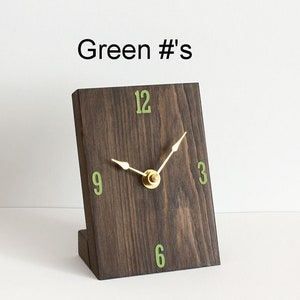 Minimalist Wood Desk Clock Rustic Shelf Clock With Numbers - Etsy