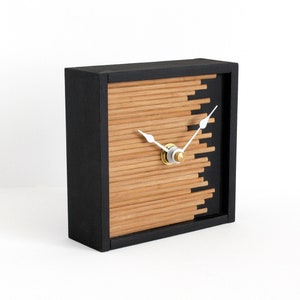 Bamboo and Wood Desk Clock, Modern Minimalist Boho Table Clock - Etsy