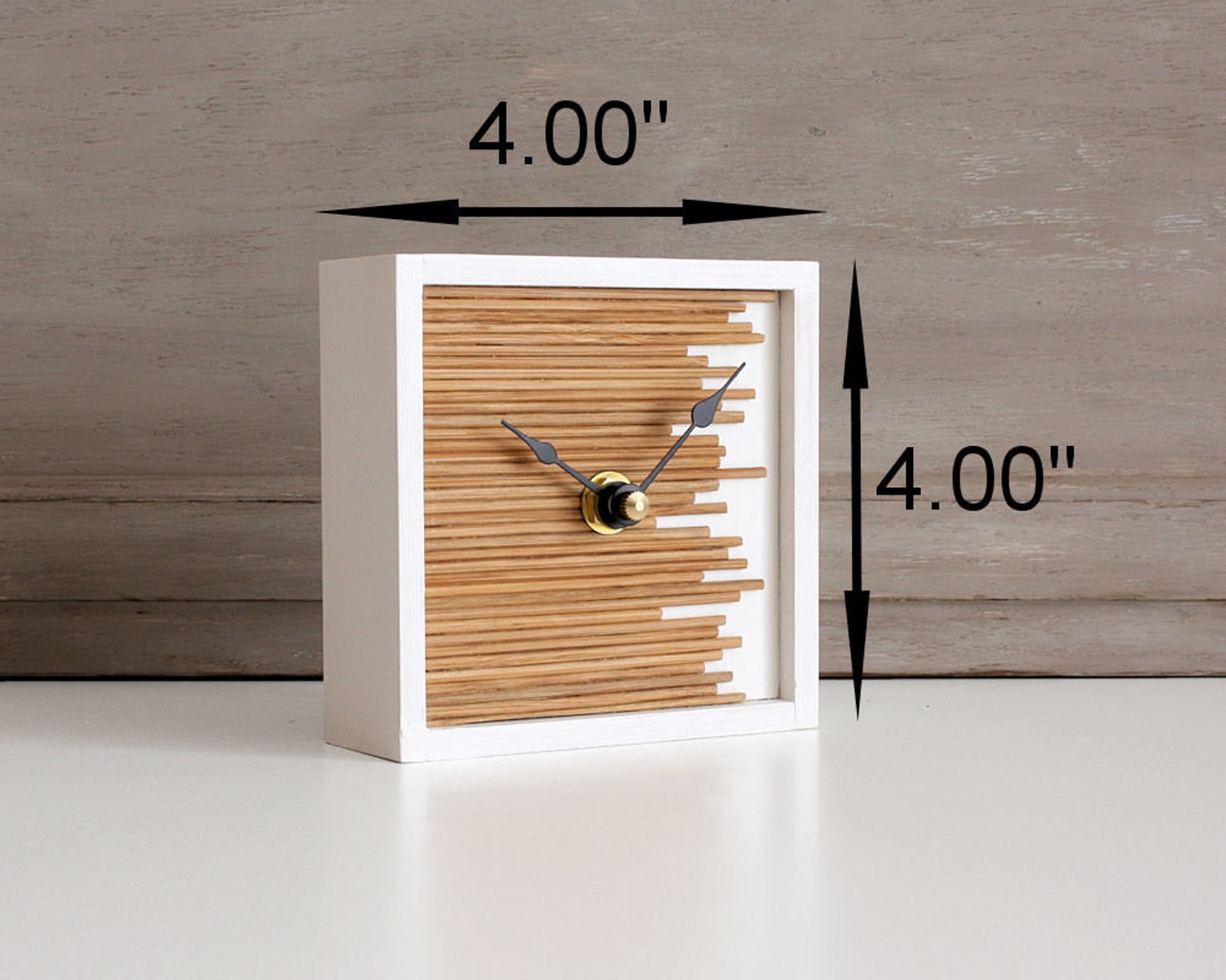 Bamboo and Wood Desk Clock Modern Minimalist Boho Table Clock - Etsy