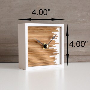 Bamboo and Wood Desk Clock, Modern Minimalist Boho Table Clock - Etsy