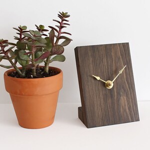 Minimalist Wood Desk Clock Rustic Shelf Clock With Numbers - Etsy