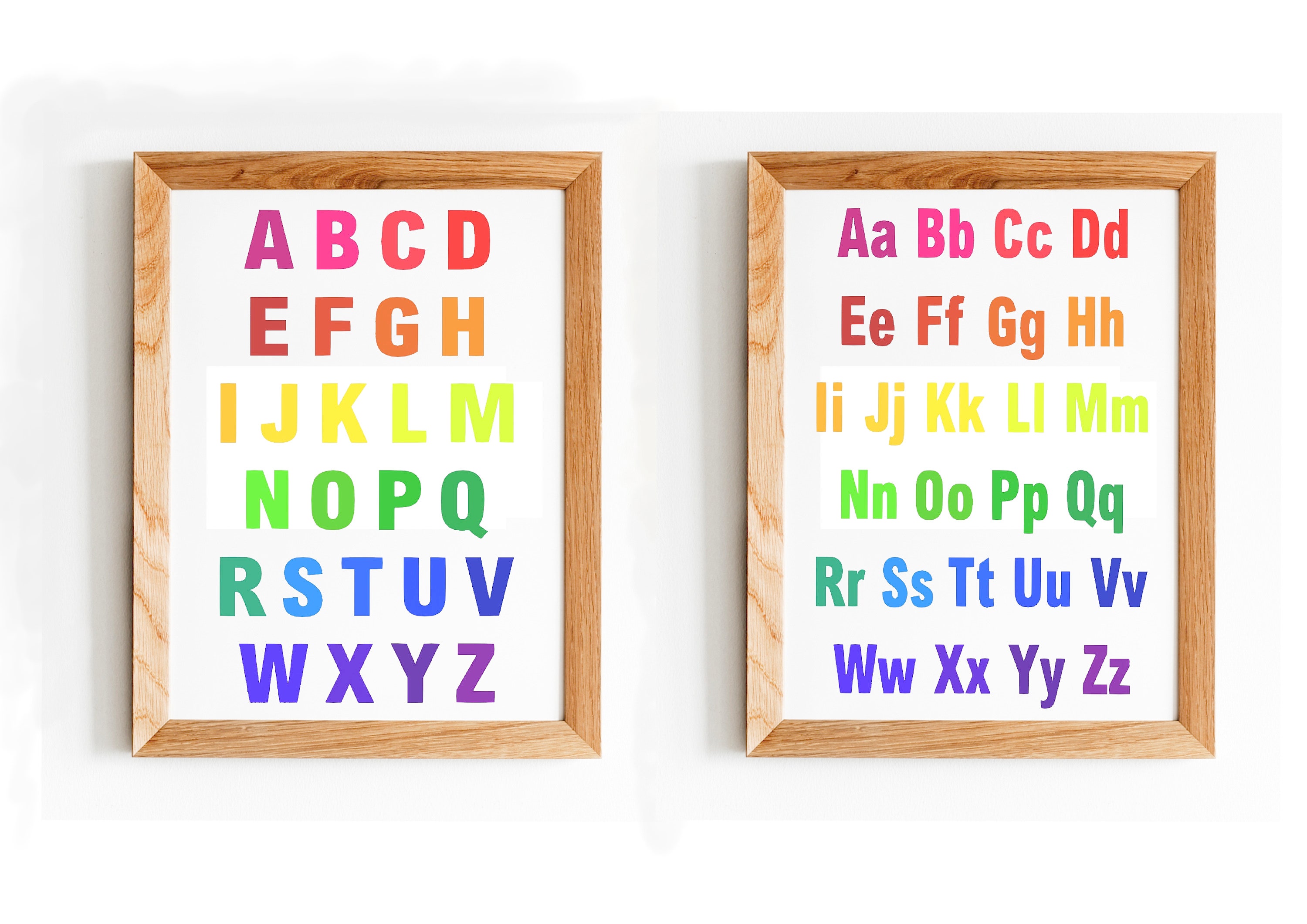 Bundle of Printable Rainbow Alphabets: Upper Case and Upper and Lower ...