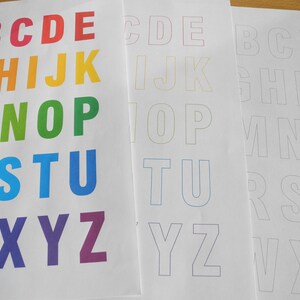 Printable Rainbow Alphabet Coloring Pages With Rainbow and Grey ...