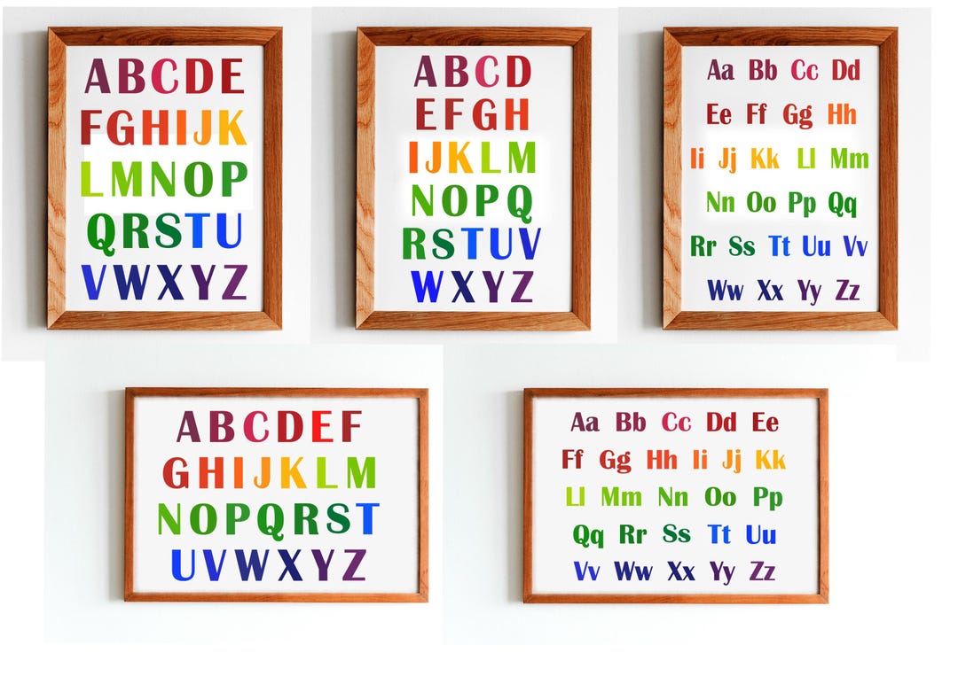 Bundle of Printable Rainbow Alphabets: Upper Case and Upper and Lower ...