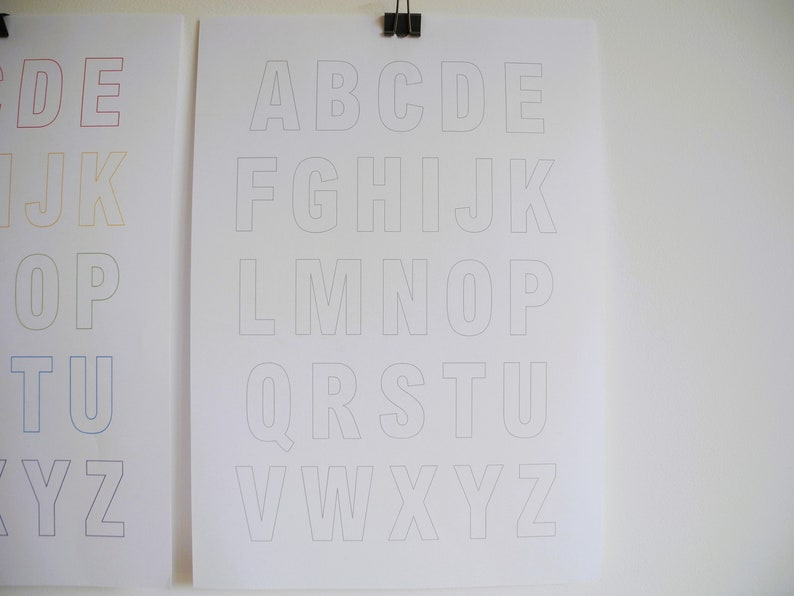 Printable Rainbow Alphabet Coloring Pages With Rainbow and - Etsy