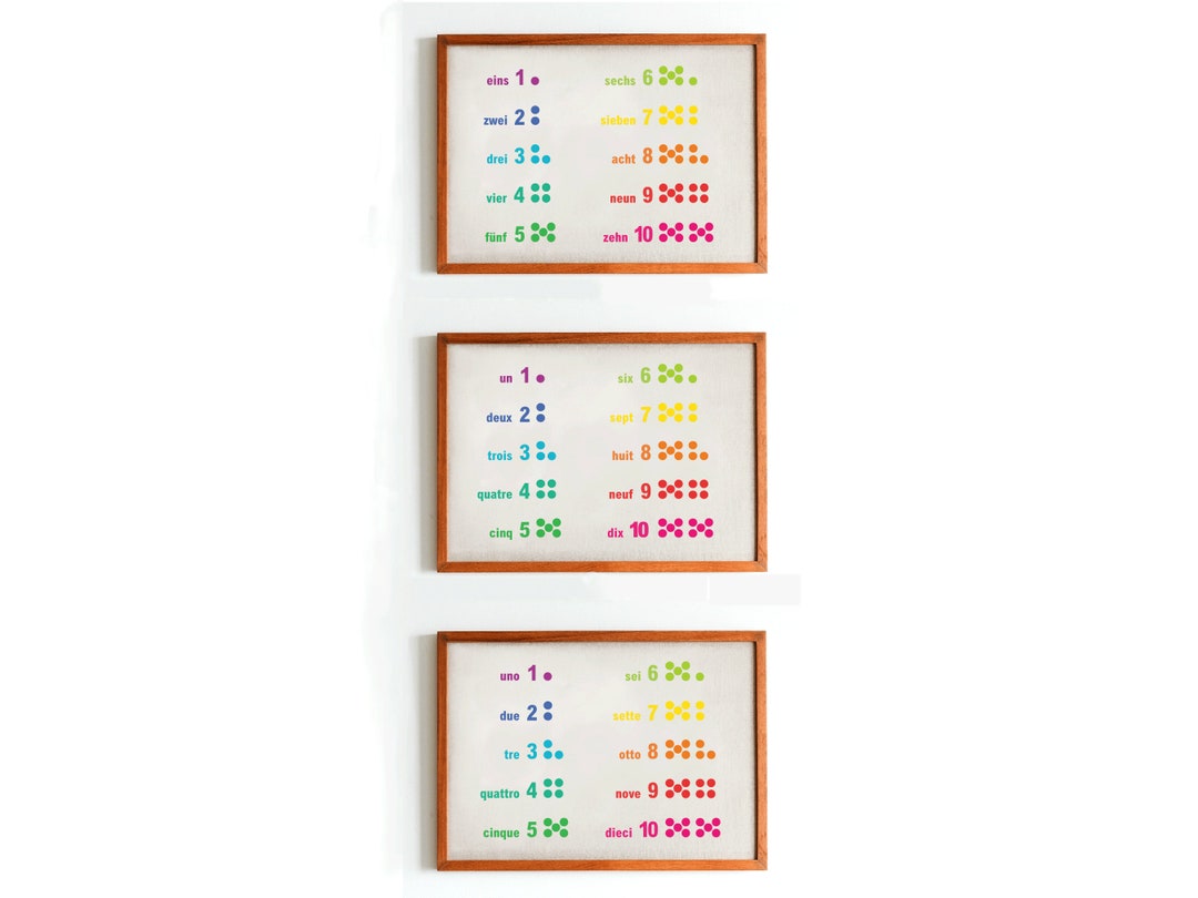 Rainbow Numbers With Names and Dots Grouped in Flowers, Basic Math ...