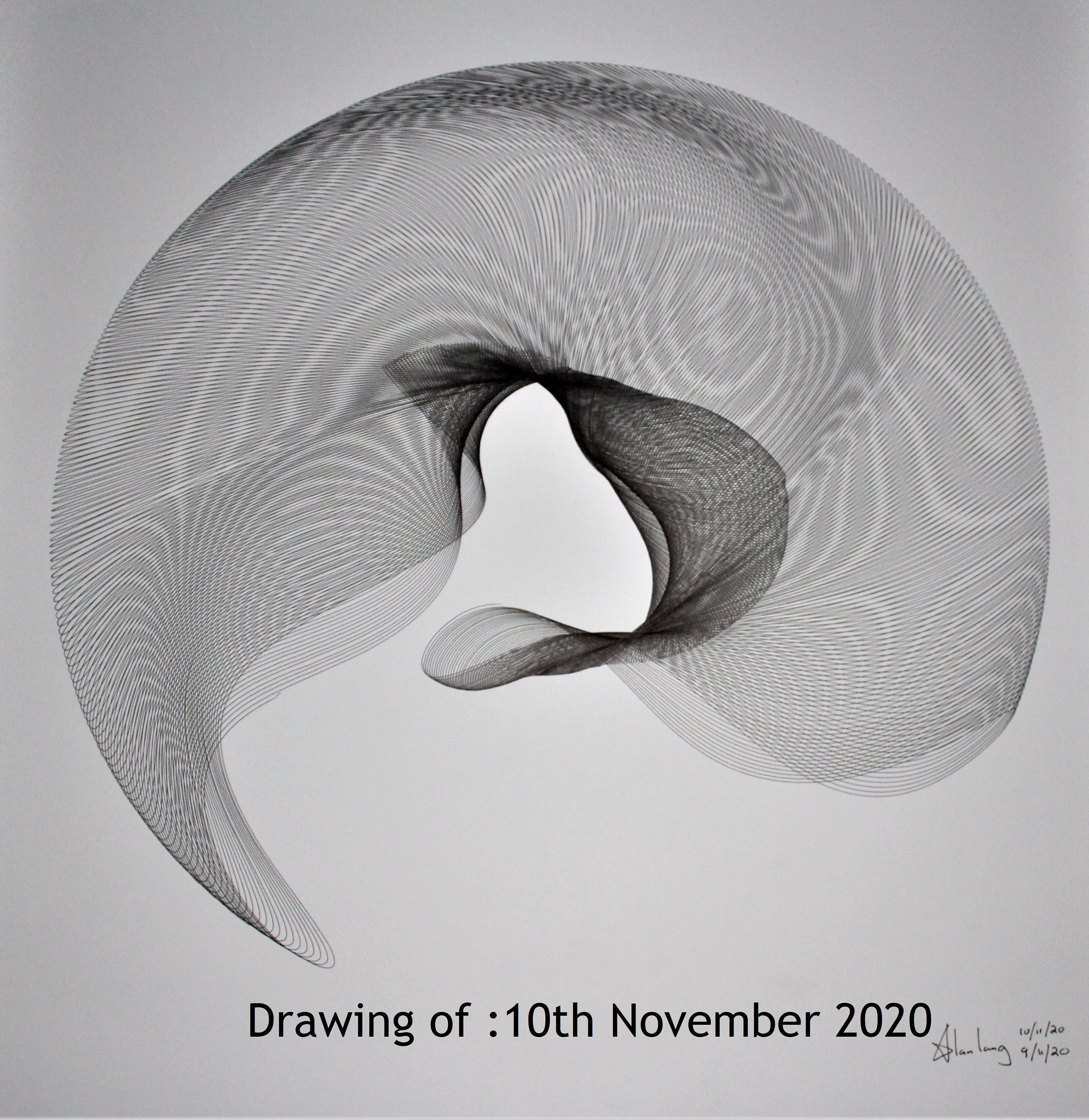 FRAMED Curvilinear Date Drawing - Etsy UK