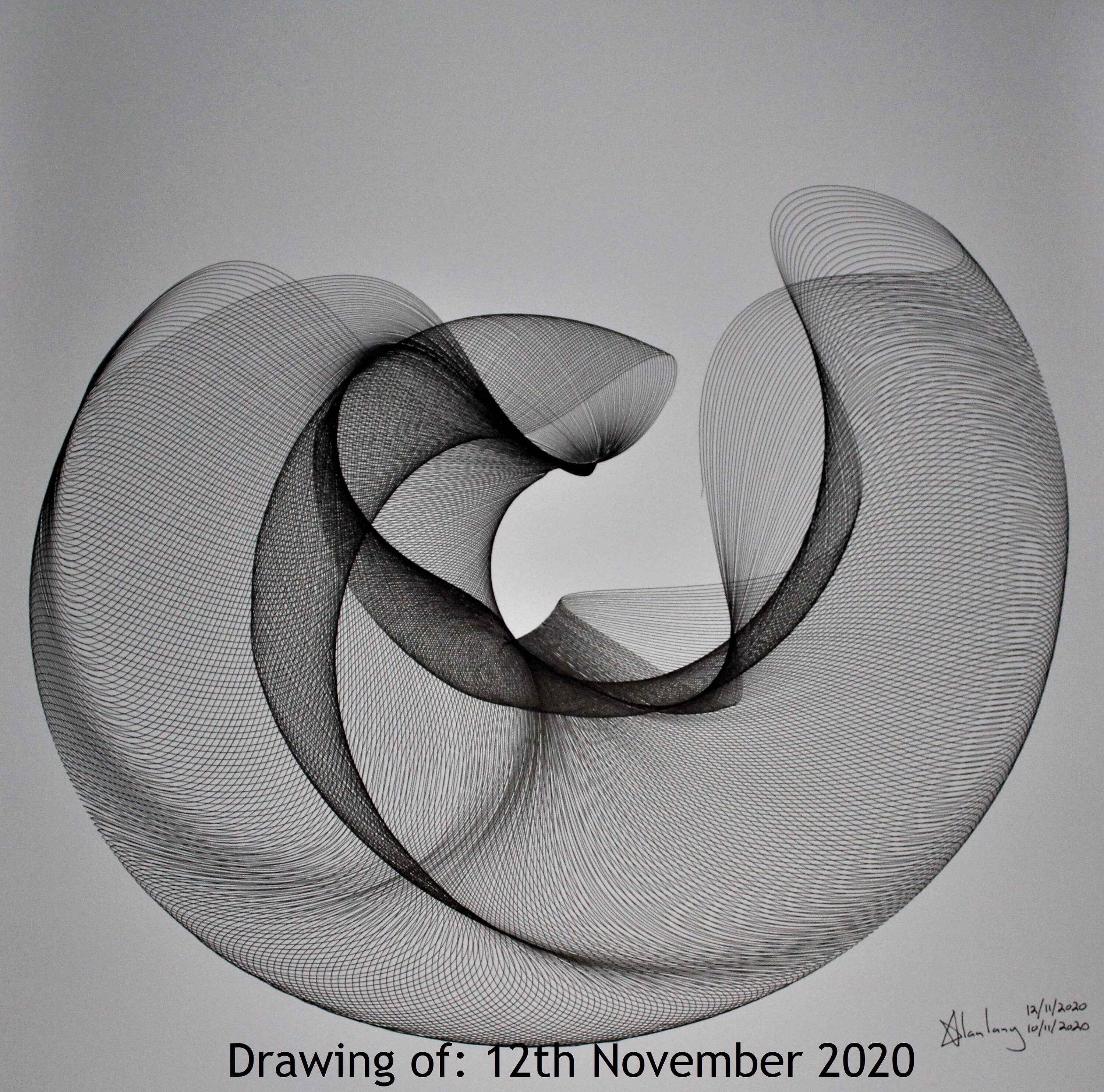 FRAMED Curvilinear Date Drawing - Etsy UK