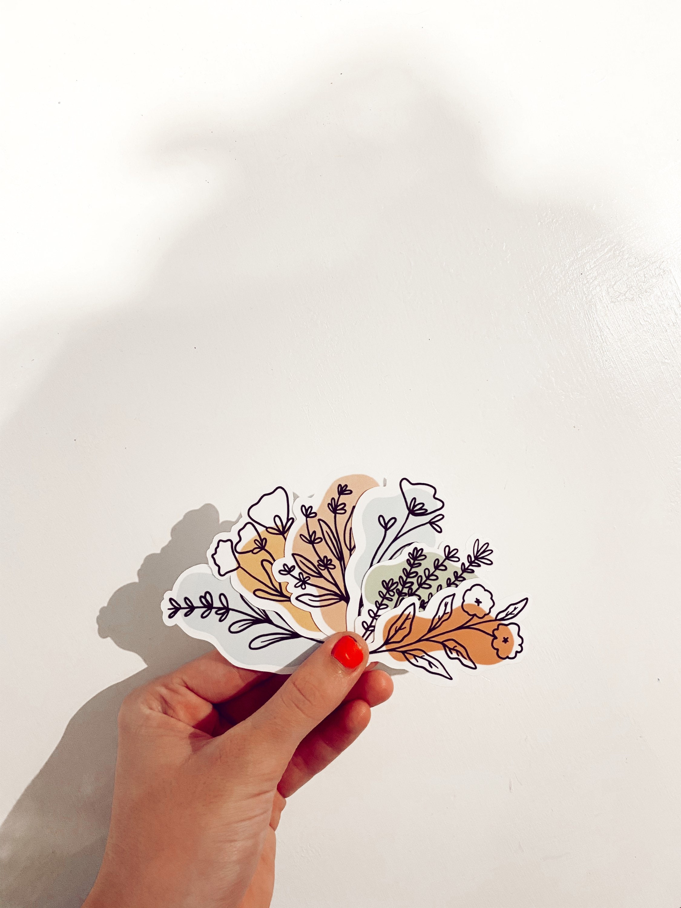 Minimalist Flower Sticker Pack - Etsy