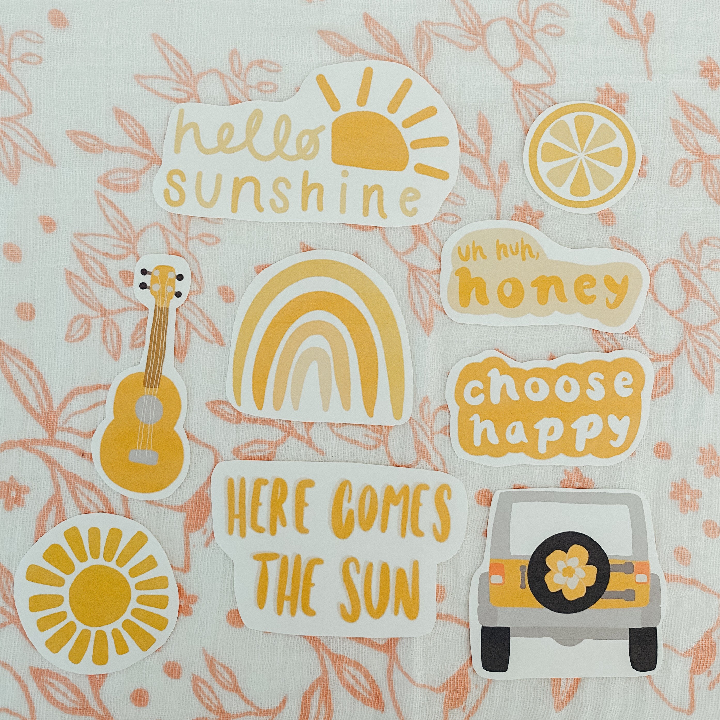 Here Comes the Sun Sticker Pack - Etsy