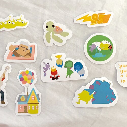Pixar Sticker Pack Pixar Stickers Pixar Movie Sticker Pixar - Etsy