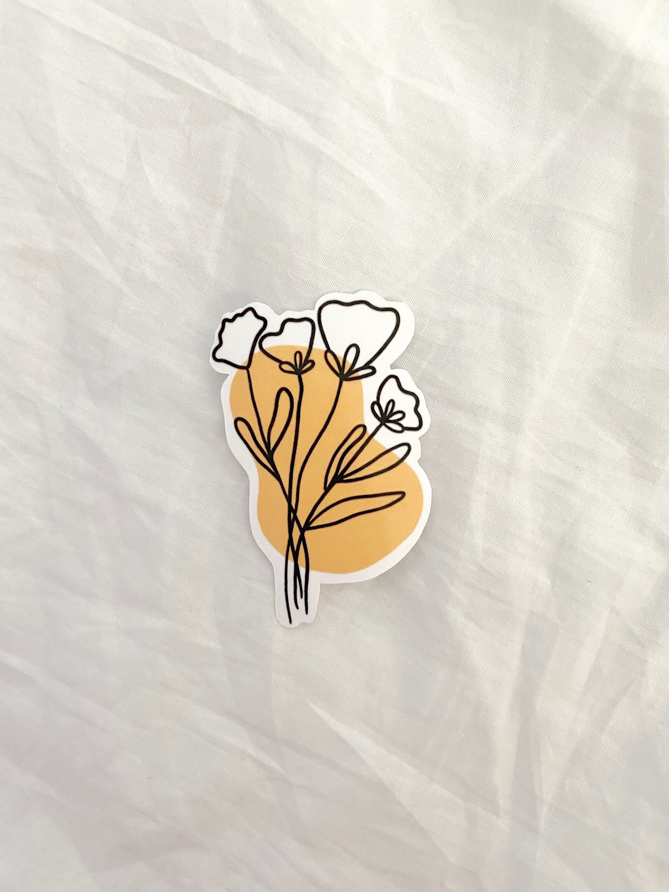 Minimalist Flower Sticker Pack - Etsy